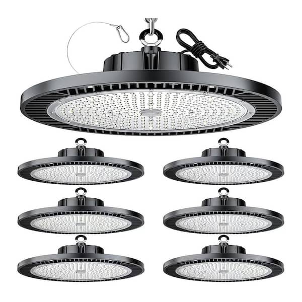 6-Pc Super Bright 200W LED High Bay Light 5000K, 100V-277V, 5ft Cable ...