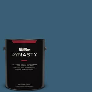 BEHR MARQUEE 1 qt. #S490-7 Superior Blue Semi-Gloss Enamel Exterior ...