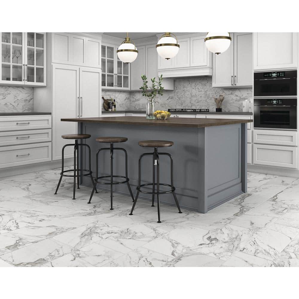 Buy EpicClean Milton Arabescato Marble 12 in. x 24 in. أرضية من الخزف ...