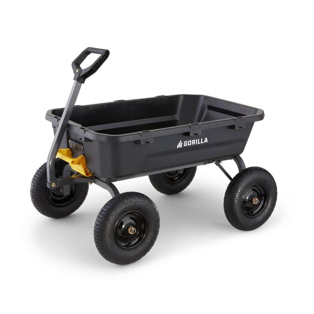 GORILLA CARTS 12 cu. ft. Patented Super Heavy-Duty Poly Dump Garden ...