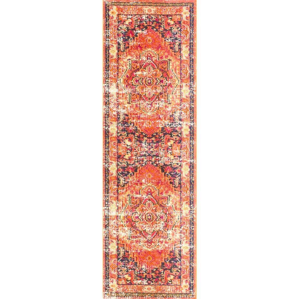 nuLOOM Mackenzie Vintage Orange 3 ft. x 8 ft. Runner Rug KKCB10B-2608 ...