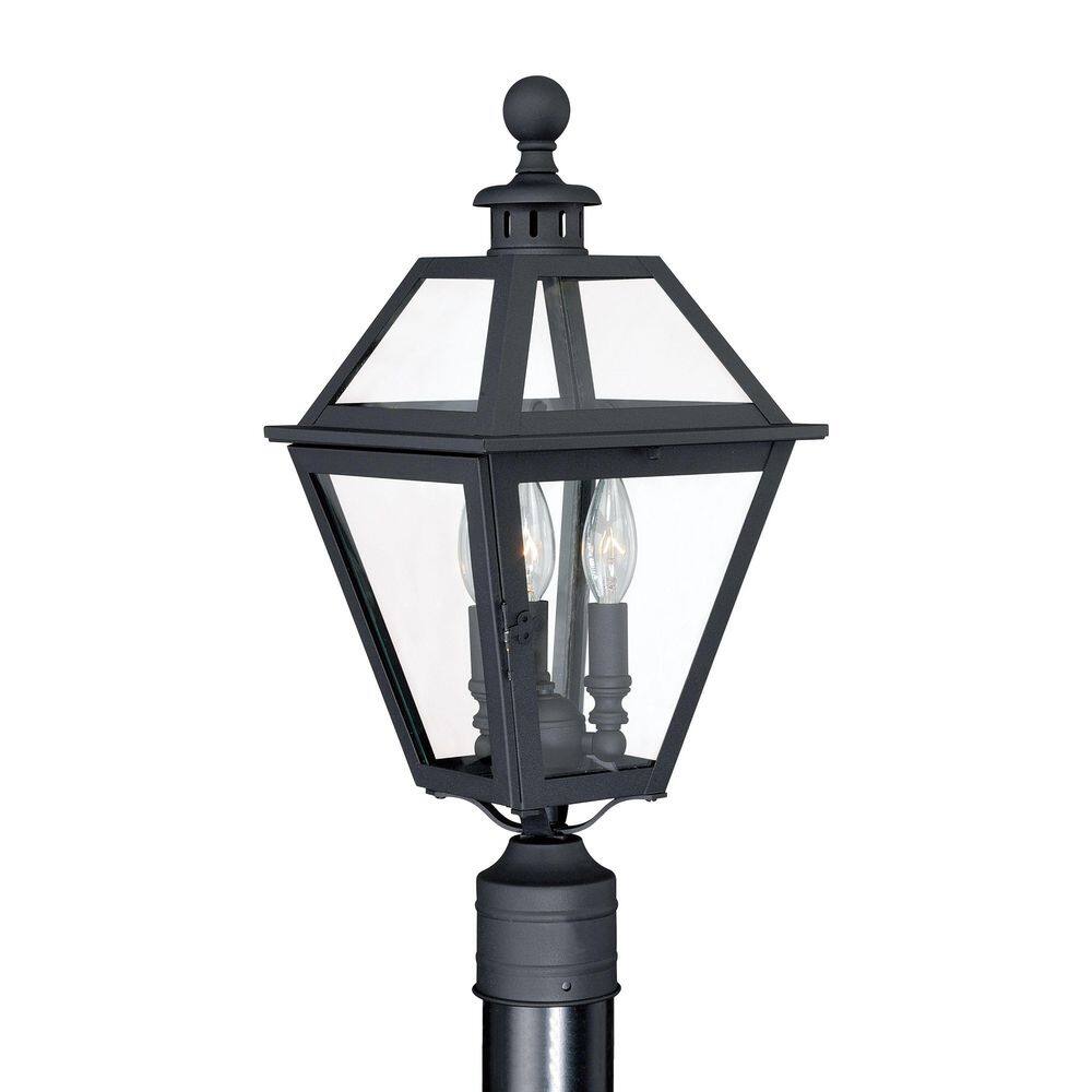 VAXCEL Nottingham 3-Light Black Steel Hardwired Outdoor Weather ...