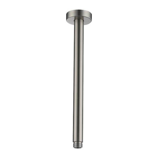 Boyel Living 11.81 in. 300mm Round Ceiling Mount Shower Arm in Brushed ...