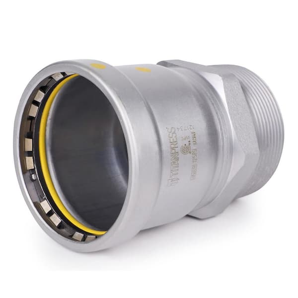 T TITANPRESS 3 in. Carbon Steel Press x MPT Male Adapter XL HNBR Gas ...