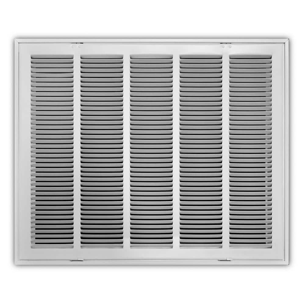 Everbilt 25 in. x 20 in. Steel Return Air Filter Grille in White ...