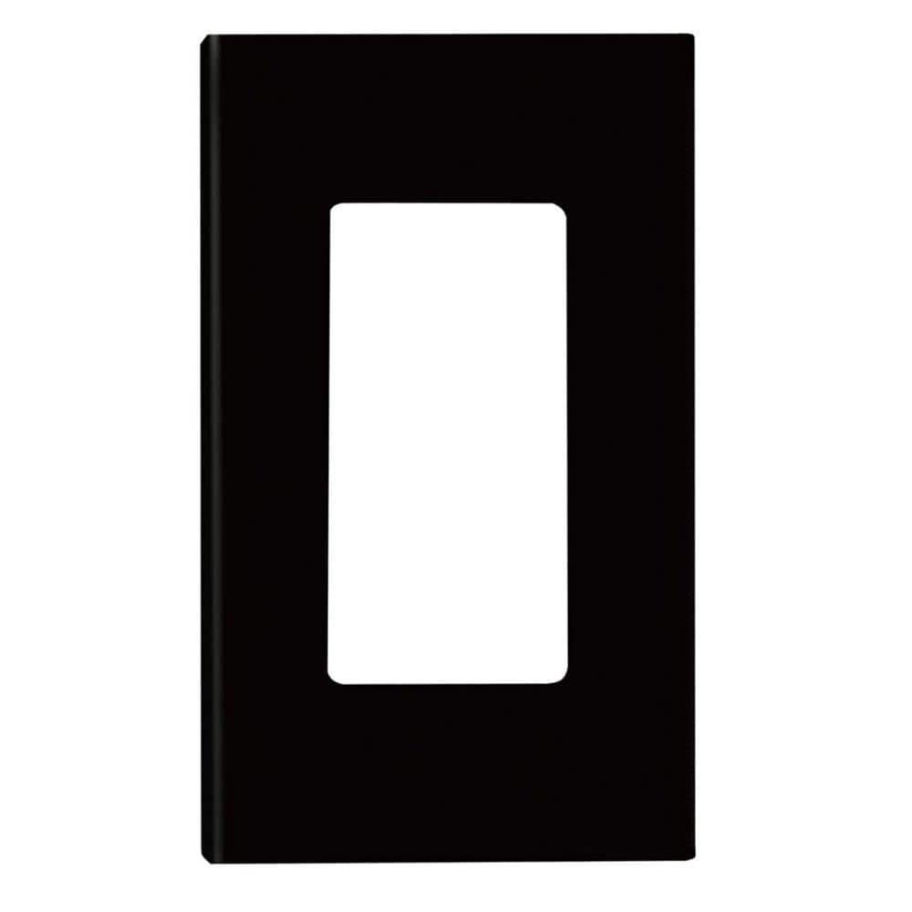Leviton 1-Gang Black Decora/Rocker Polycarbonate Standard Screwless ...