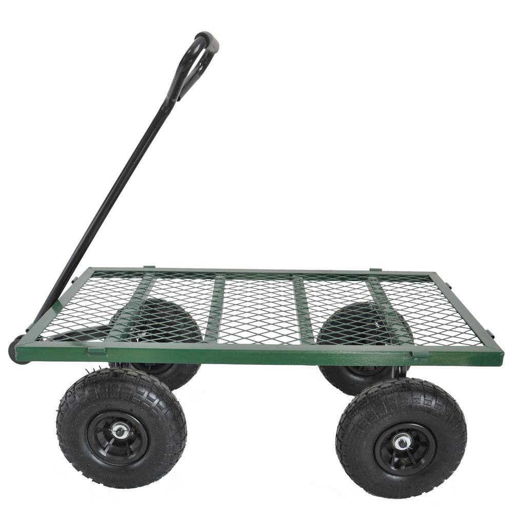 8 8 Cu Ft Metal Wagon Garden Cart In Grass Green LHR428ZYQ16 The 8 8 Cu Ft Metal Wagon Garden Cart In Grass Green LHR428ZYQ16 The