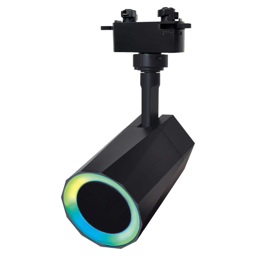 Numhew Black LED Track Light with Bluetooth Speaker, H Type Track Head ...