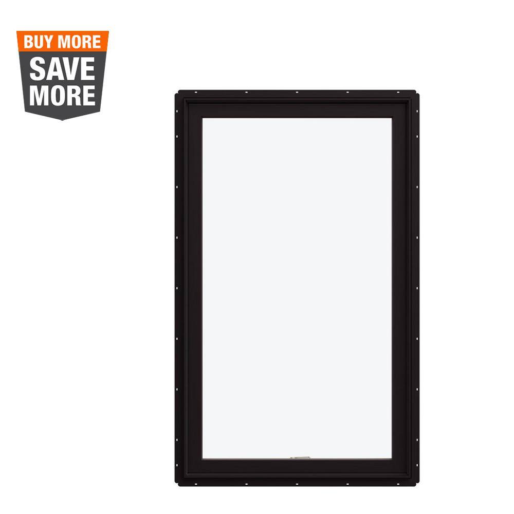 JELD-WEN 36 in. x 54 in. W-5500 Right-Hand Casement Wood Clad Window ...