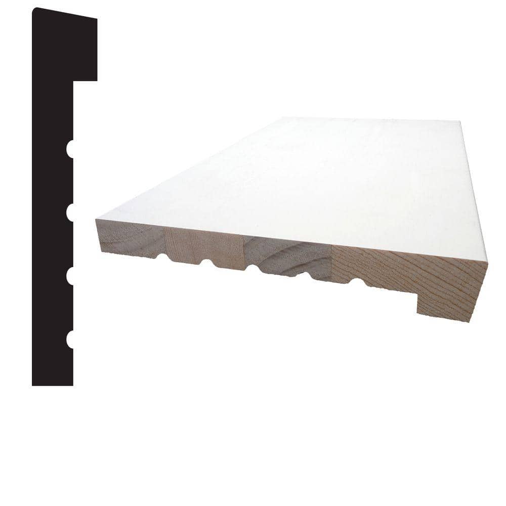 Alexandria Moulding 1-1/4 in. x 7-1/4 in. x 84 in. Primed Finger ...