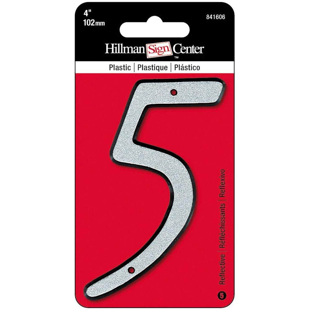 The Hillman Group 4 in. Nail-On Plastic Number 5 841606 - The Home Depot
