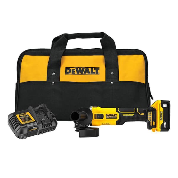 DEWALT 20V MAX Lithium-Ion Cordless Brushless 4-1/2 in. Angle Grinder ...