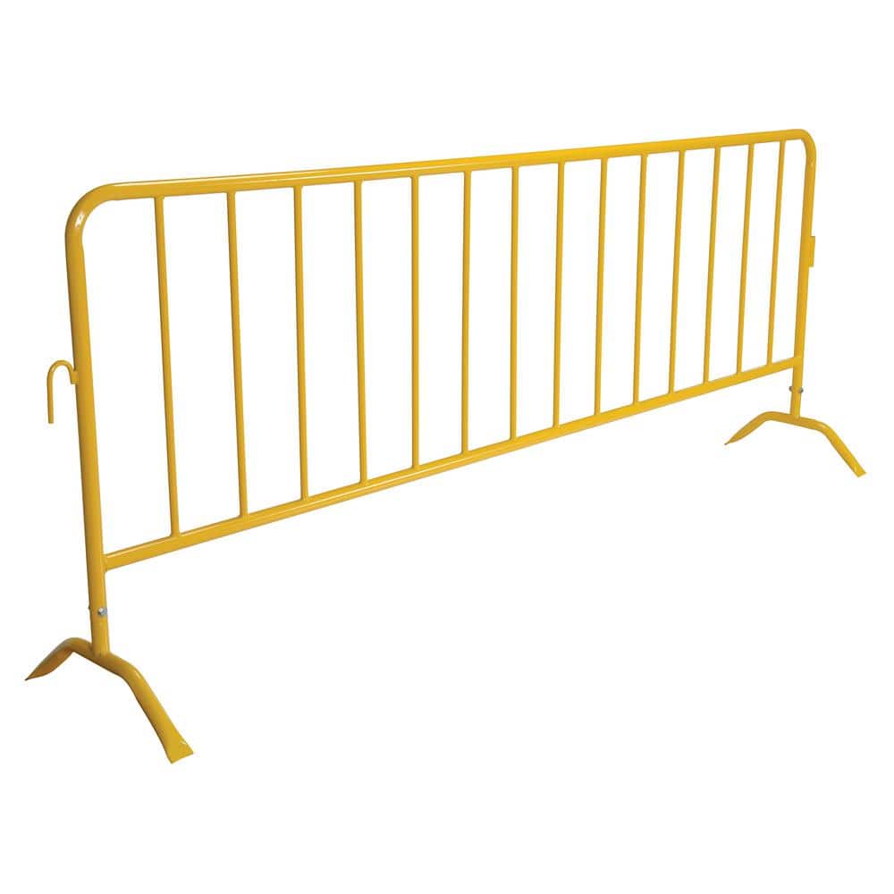 Vestil Light Weight Yellow Steel Crowd Control Interlocking Barrier ...