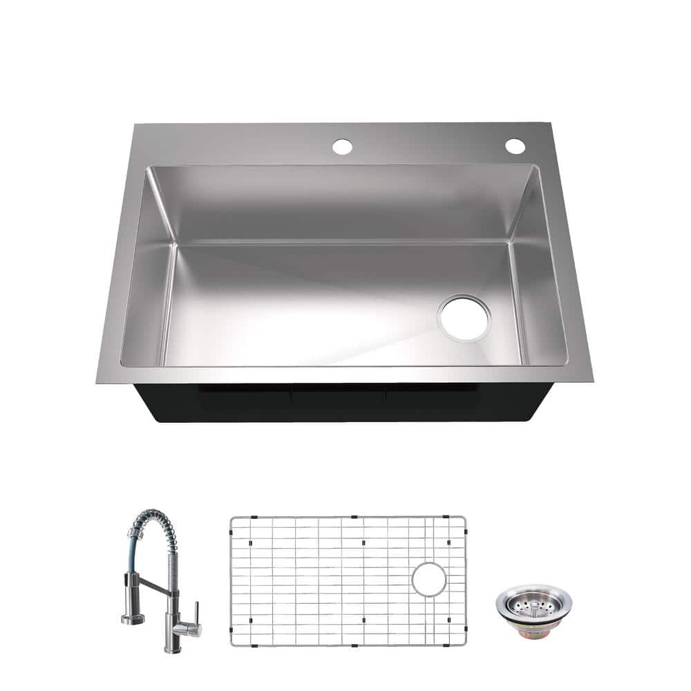 Reviews for Glacier Bay Tight Radius 30 in. Drop-In Single Bowl 18 ...