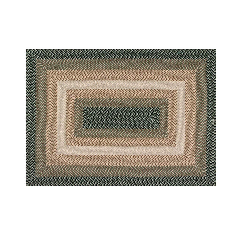 Better Trends Woodbridge Braid Collection Green 40" x 60" Rectangle 100 ...