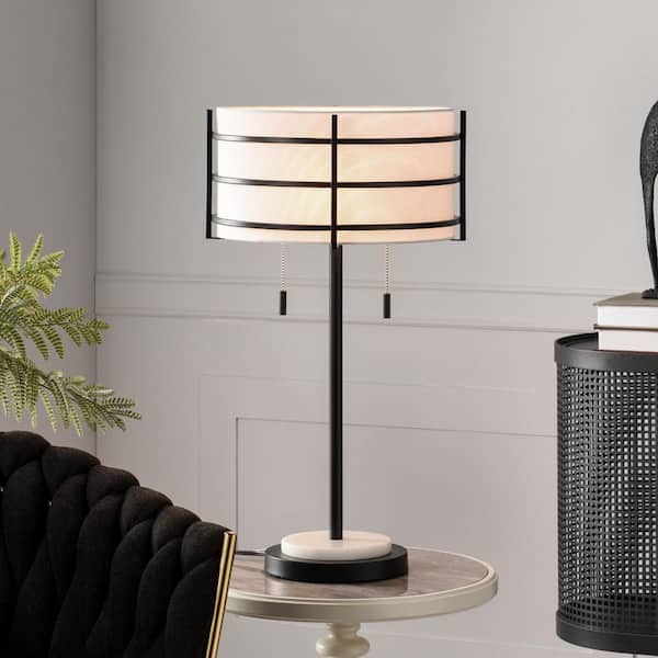 Reviews for KAWOTI 26.5 in. Black Table Lamp with Pull Chain Switch and ...