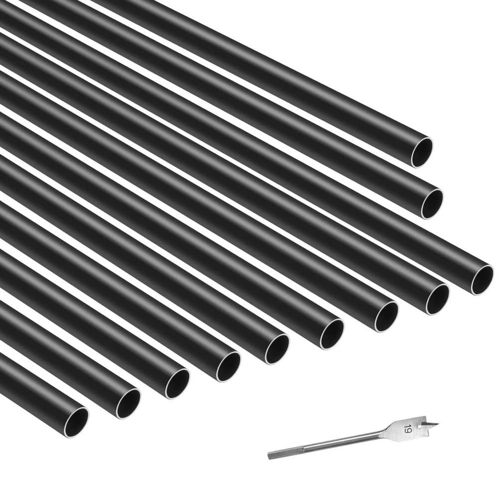 SVOPES 26 in. Stair Balusters 51 Pack, Aluminum Round Spindles, Rainwater-Proof Metal Railing ...