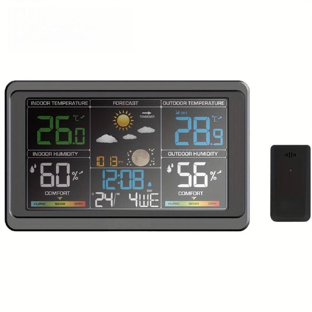 Home Weather Stations Indoor and Outdoor Color Display Weather ...