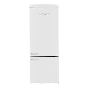 UNIQUE Classic Retro 28 in. 16.7 cu. ft. Frost Free Bottom Freezer ...