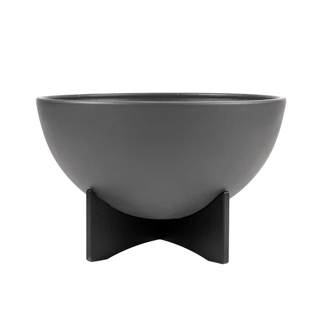 RTS Home Accents 36 in. Dia x 24 in. Large Solerno Graphite Planter ...
