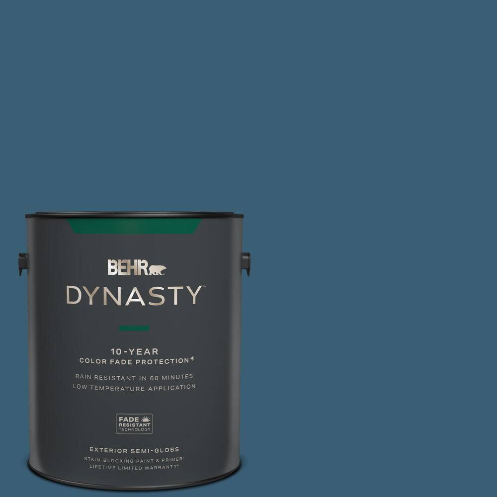 BEHR DYNASTY 1 gal. #S490-7 Superior Blue Semi-Gloss Exterior Stain ...