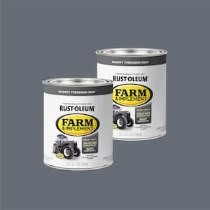 Rust-Oleum 1 qt. Farm Equipment Low Gloss Black Enamel Paint (2-Pack ...