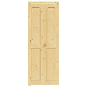 ARK DESIGN 72 in. x 80 in. Arch Panel 2-Lite Solid Core Unfinished Pine ...