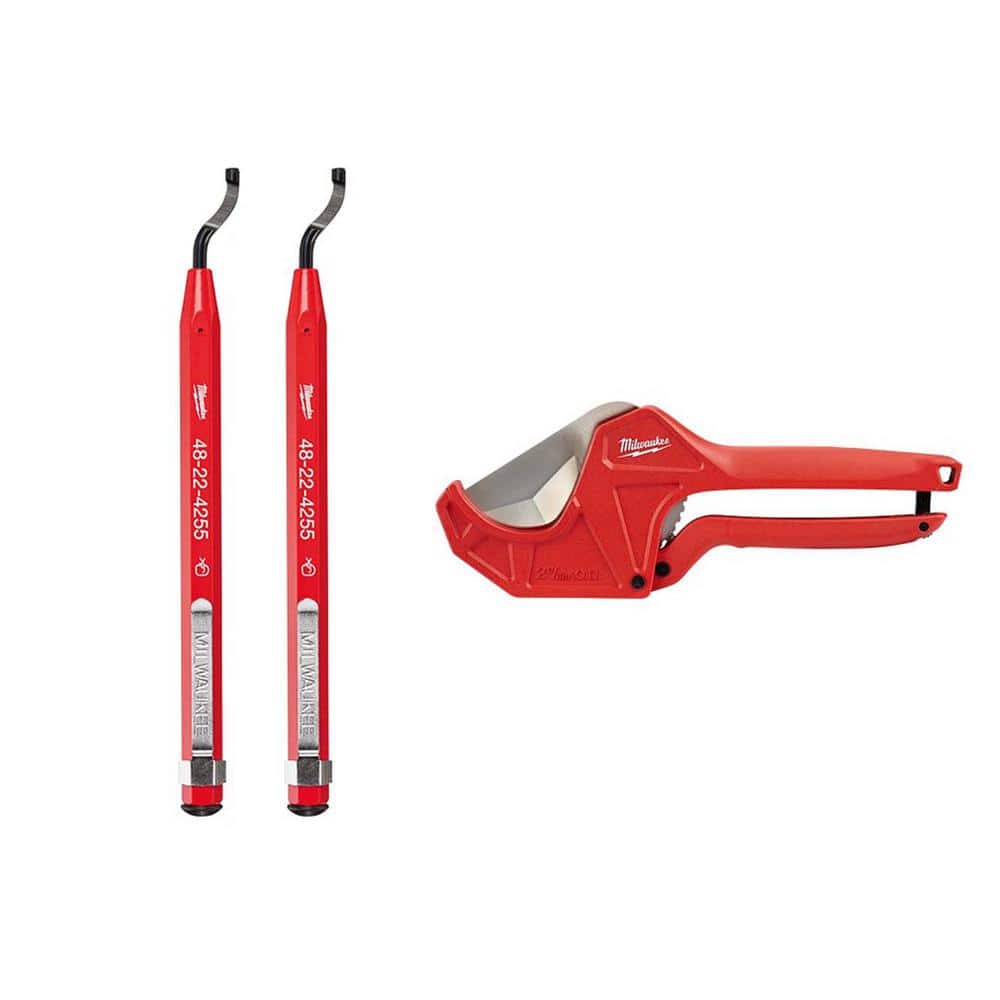 Milwaukee Pipe Deburring Reaming Pen Set with 2-3/8 in. Ratcheting Pipe ...