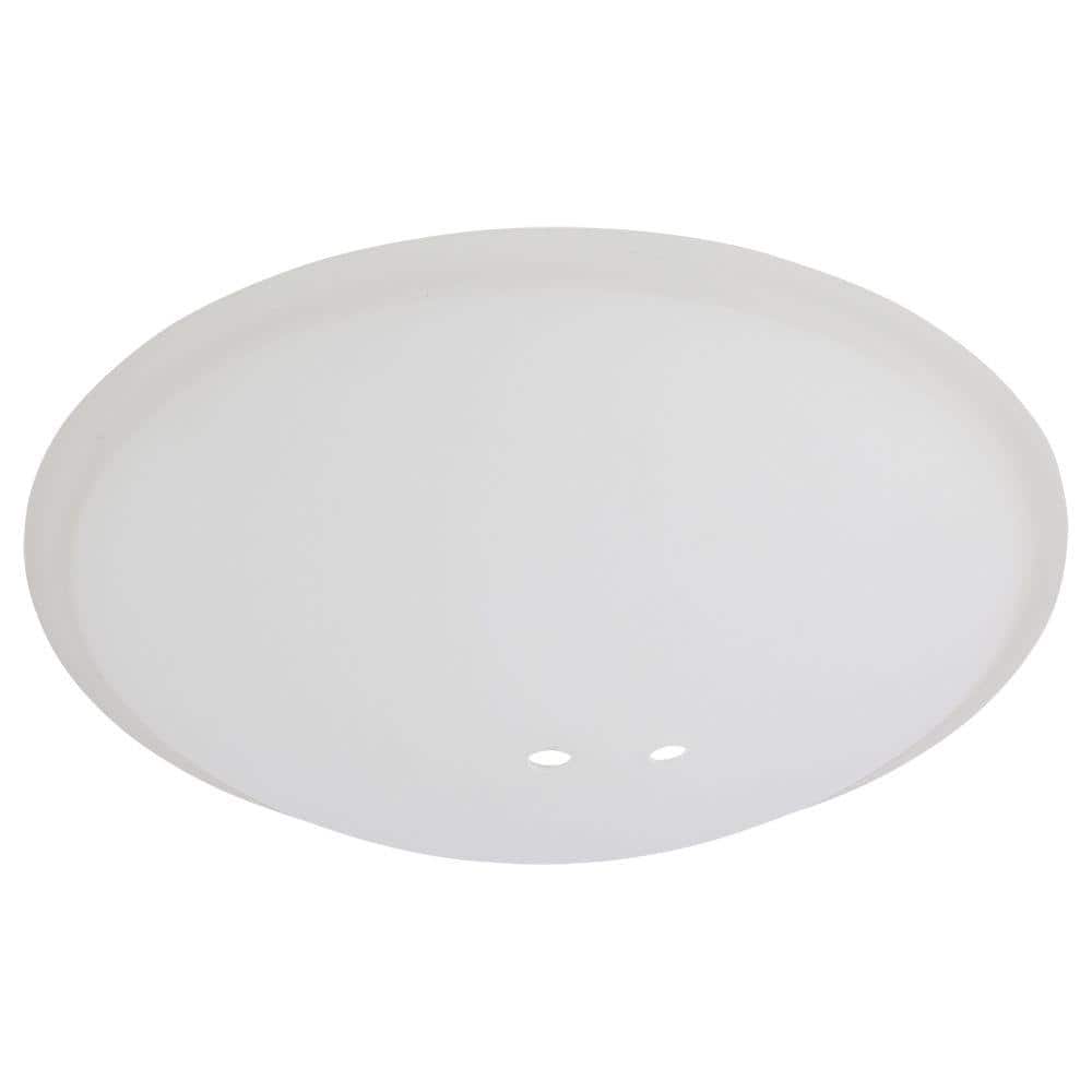 Hampton Bay Andross 48 in. Brushed Nickel Ceiling Fan Replacement Frosted White Glass Bowl ...