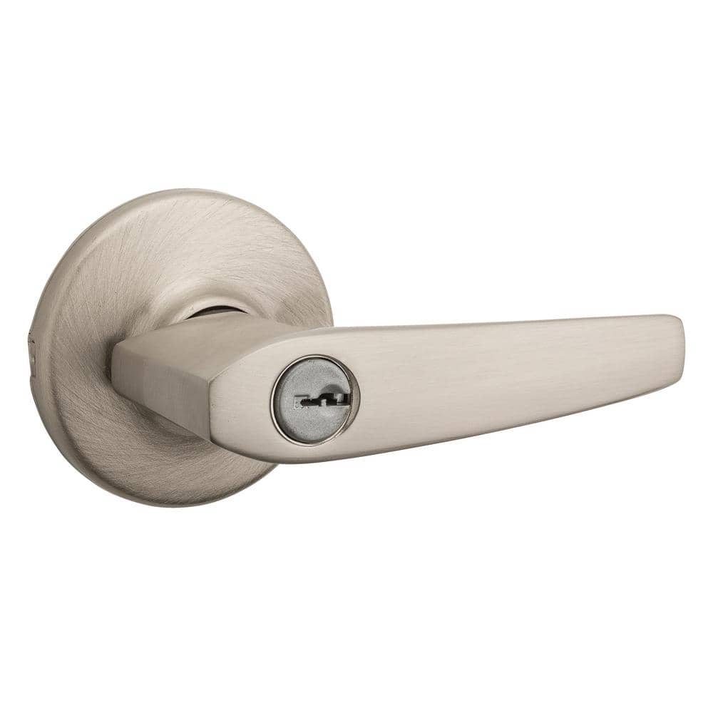Kwikset Delta Satin Nickel Exterior Entry Door Handle 94050-619 - The ...