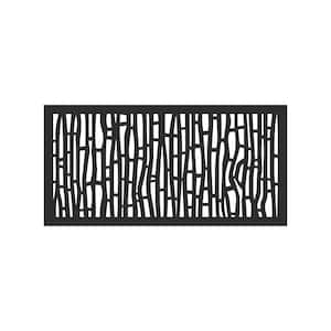 DESIGN VU Floral 4 ft. x 2 ft. Charcoal Recycled Polymer Decorative ...