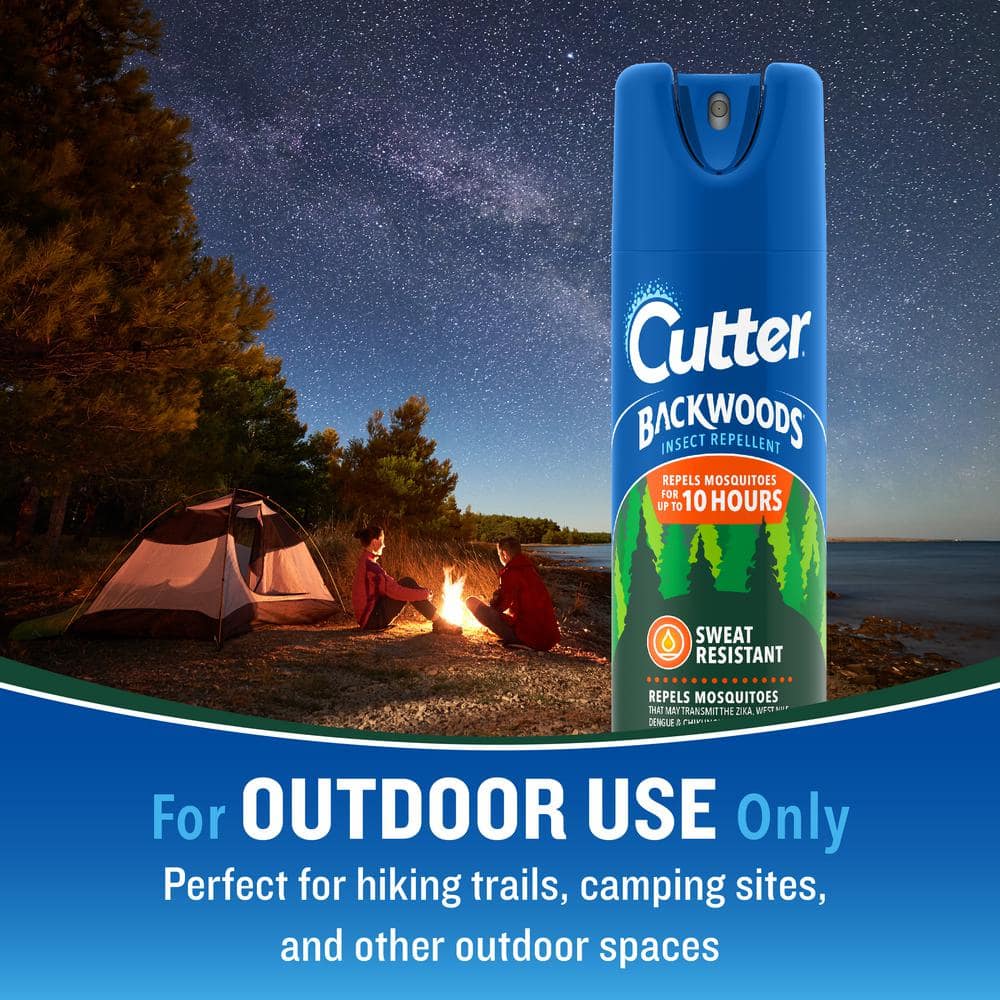 Cutter 6 oz. Backwoods Mosquito and Insect Repellent Aerosol Spray HG ...