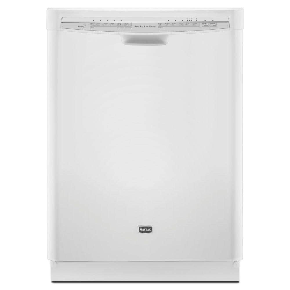 Maytag JetClean Plus Front Control Dishwasher in White with Stainless ...
