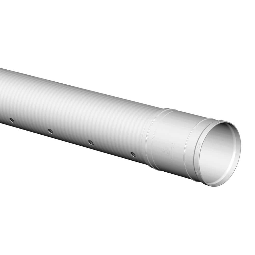 4 in. x 10 ft. Triplewall Perforated Drain Pipe 3P04X10-4.8C - The Home ...