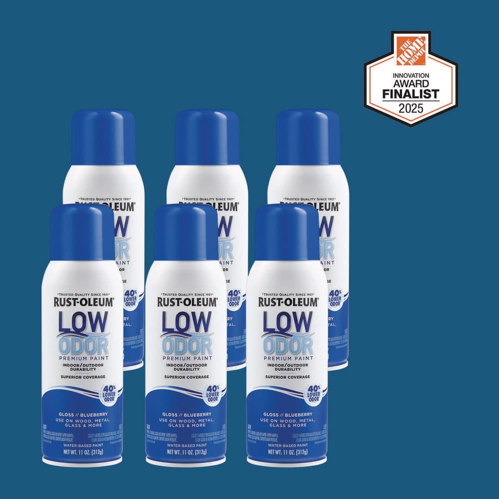 Rust-Oleum Low Odor 11 oz. Gloss Blueberry Low Odor Water-Based Spray ...