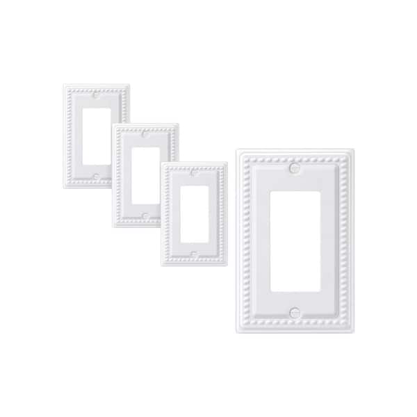 DEWENWILS 1-Gang Antique Brass Metal Decorator/Rocker Metal Wall Plate ...