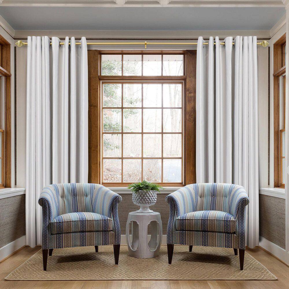 Utopia Alley 48 in. - 86 in. Adjustable Decorative Single Curtain Rod-3 ...