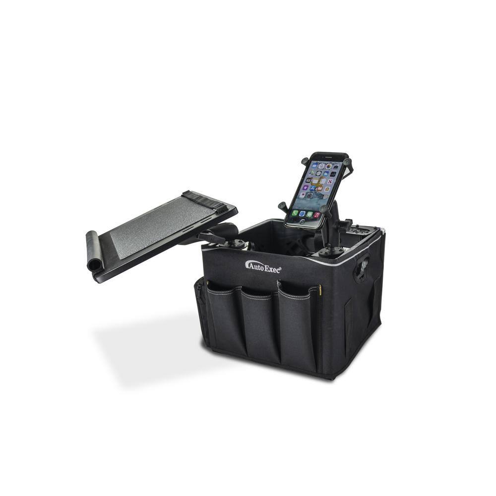 AutoExec Milk Crate Vehicle and Mobile Office Work Station with Apron ...