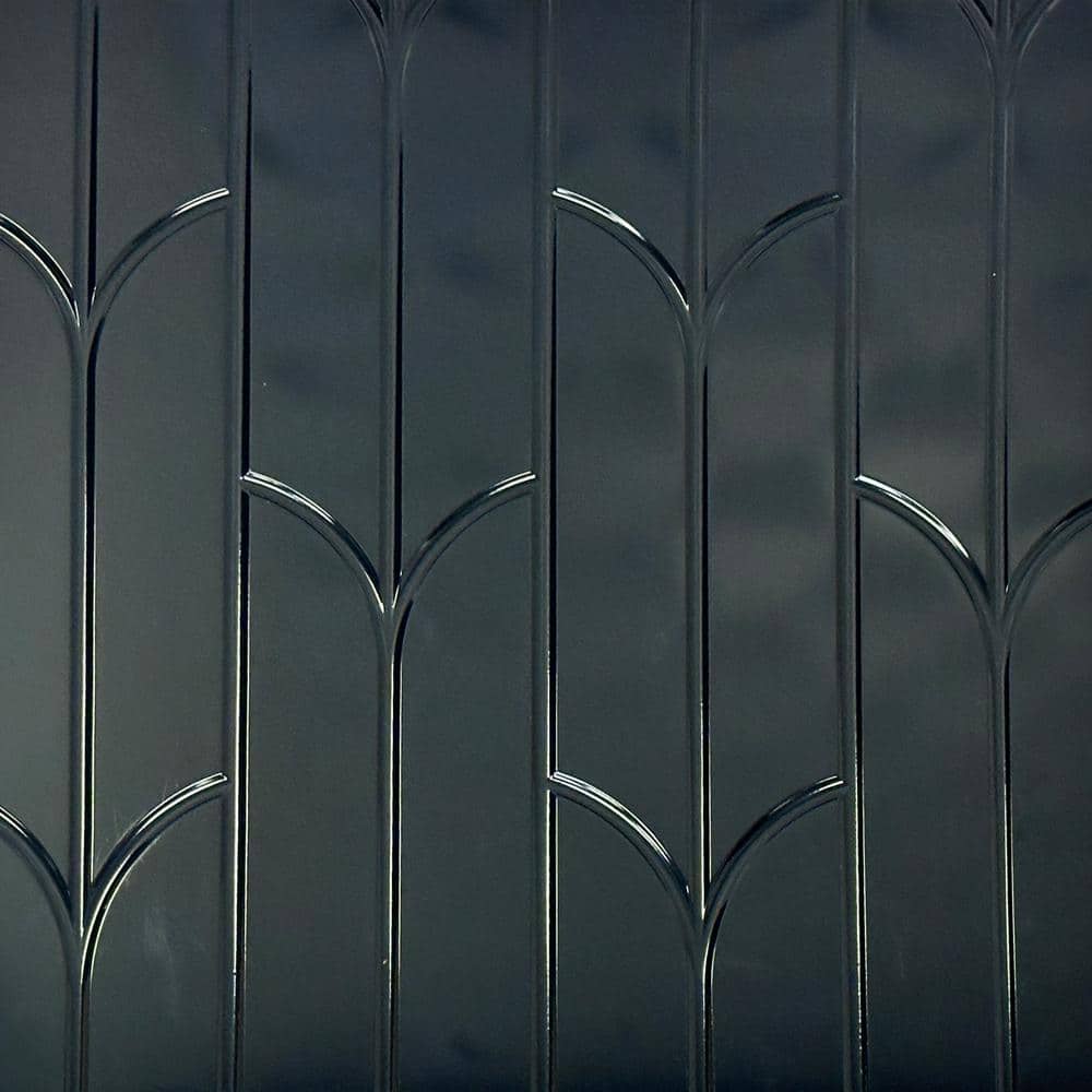 FROM PLAIN TO BEAUTIFUL IN HOURS Pandora Gloss Black 4 ft. x 8 ft. Faux ...