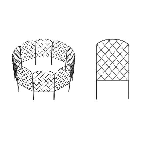 Justincity Decorative Garden Fence 24 in. Rustproof Metal Wire Animal ...
