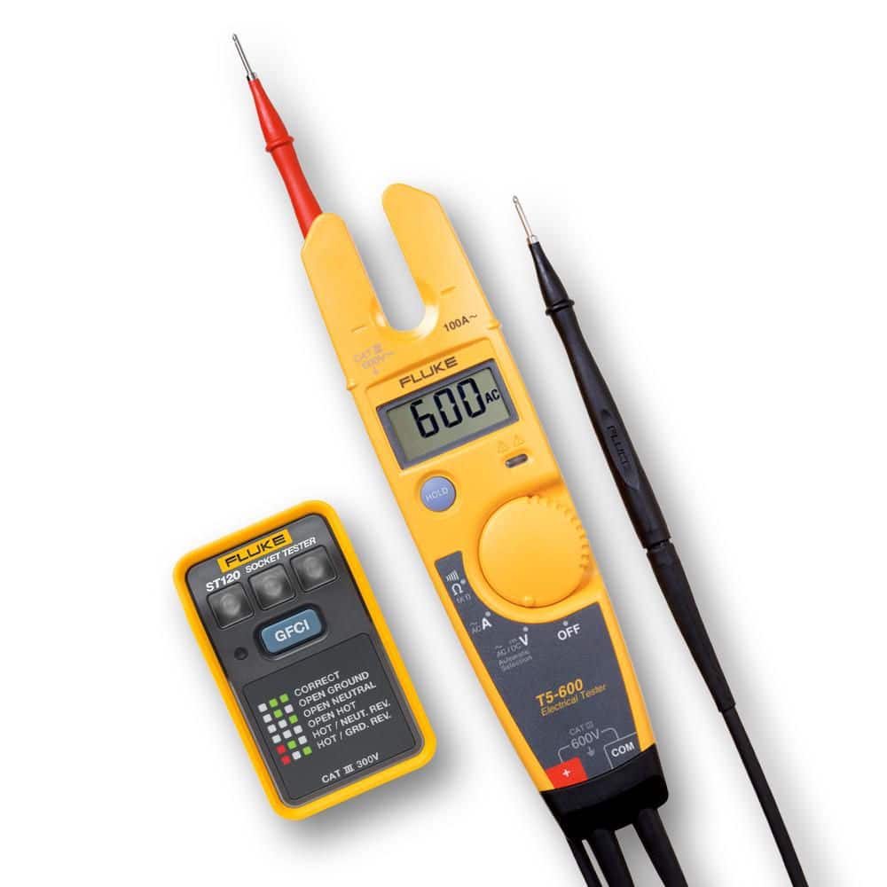 FLUKE T5-600 Electrical Tester and ST120 Socket Tester 6050448 - The ...
