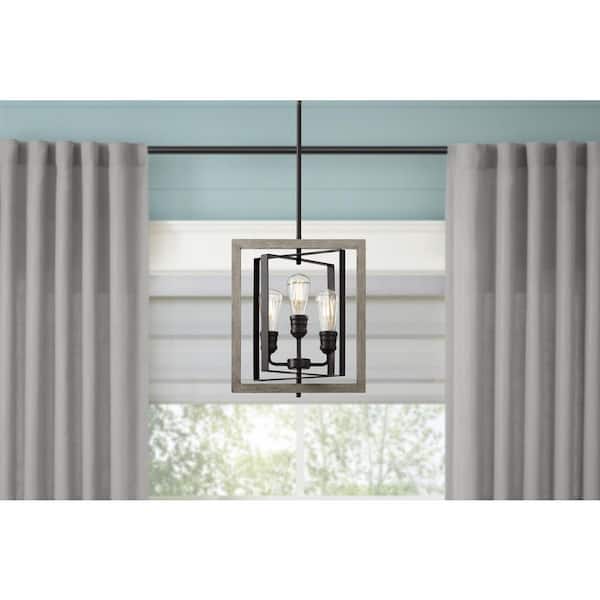 Home Decorators Collection Palermo Grove 3-Light Graphite Rectangular ...