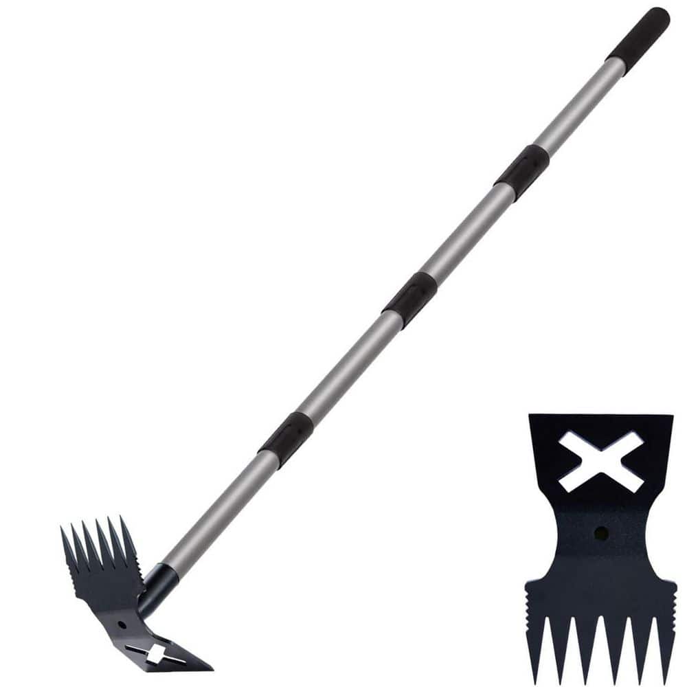 Oyezvary 60 in. Garden Hoe Long Handle 2 in 1 Weeding Tool with ...