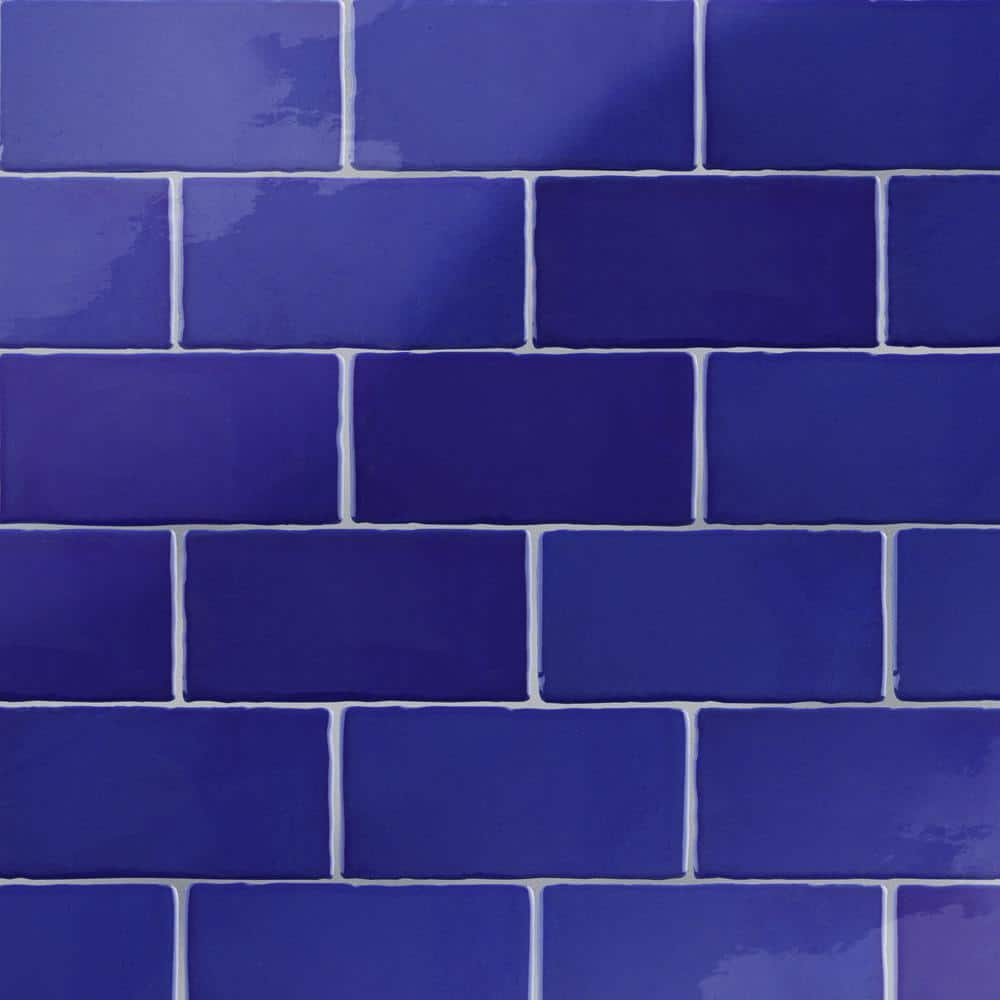 Merola Tile Viva Azul 3 in. x 6 in. Ceramic Wall Tile (4.16 sq. ft ...