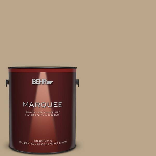 BEHR MARQUEE 1 gal. #710D-4 Harvest Brown One-Coat Hide Matte Interior ...