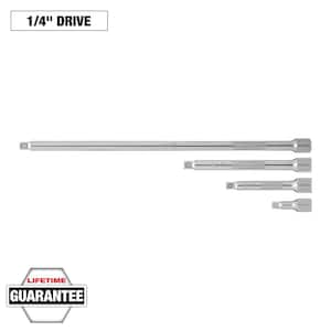Milwaukee 1/4 in. Drive Wobble Extension Set (4-Piece) 48-22-9350 - The ...