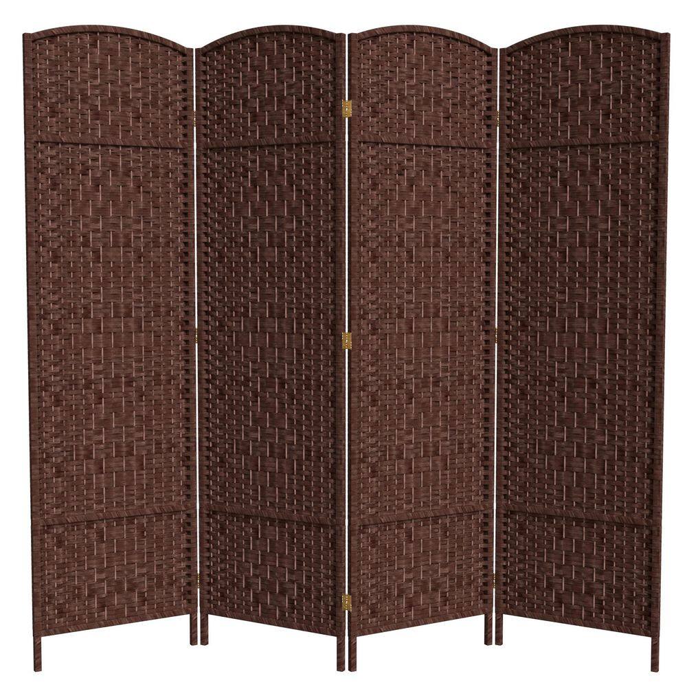 RED LANTERN 6 ft. Dark Red 4-Panel Room Divider FBOPDMND4PDRD - The ...