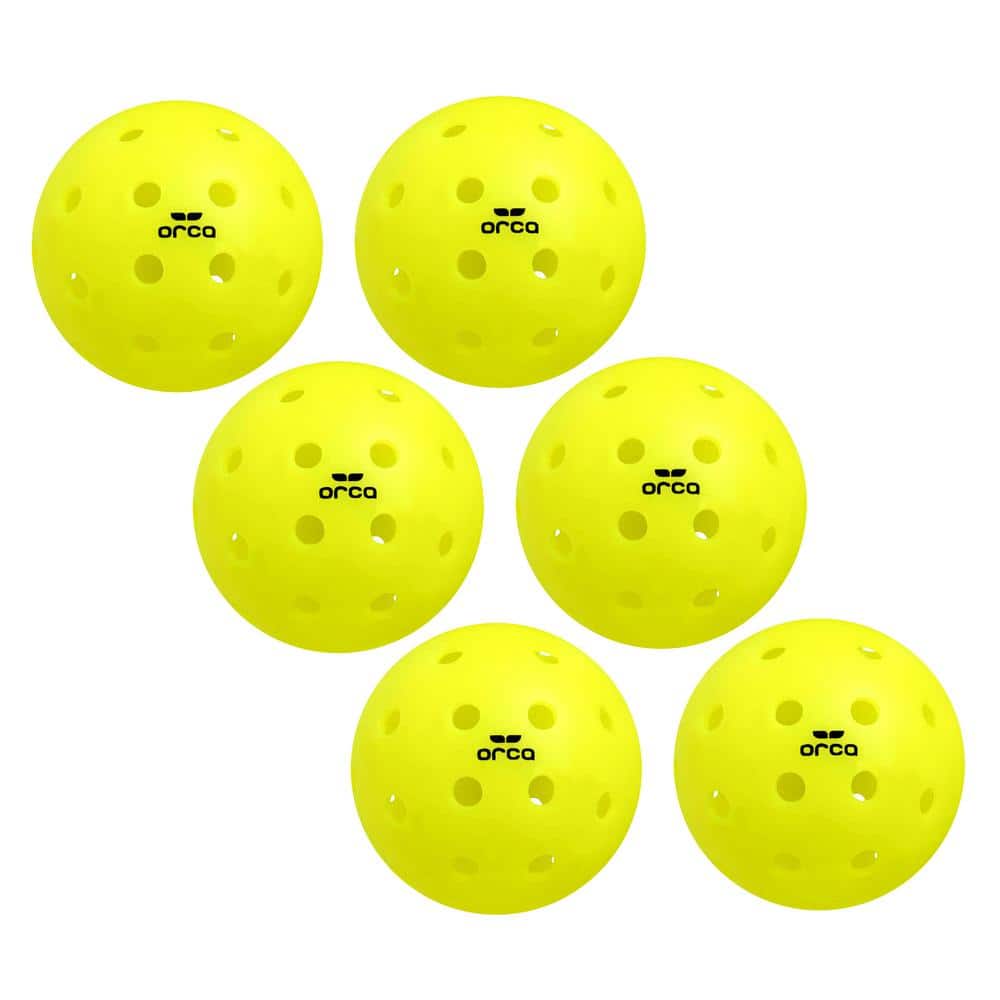 ORCA Pickleballs Pi 40, Outdoor 6-Pack, USAPA Official Size 40 Hole ...