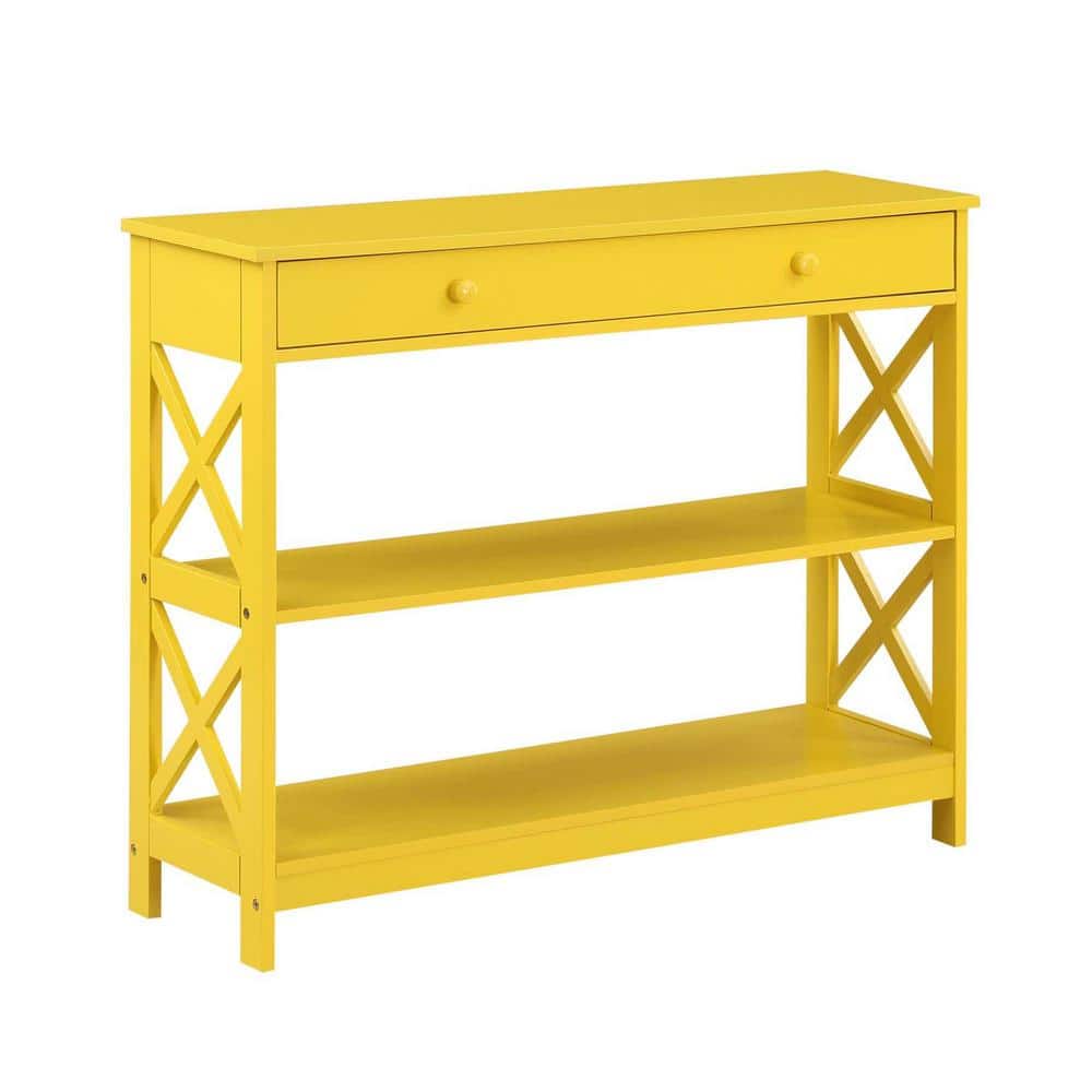 Convenience Concepts Oxford 39.5 in Yellow 31.5 in. Rectangle Wood ...