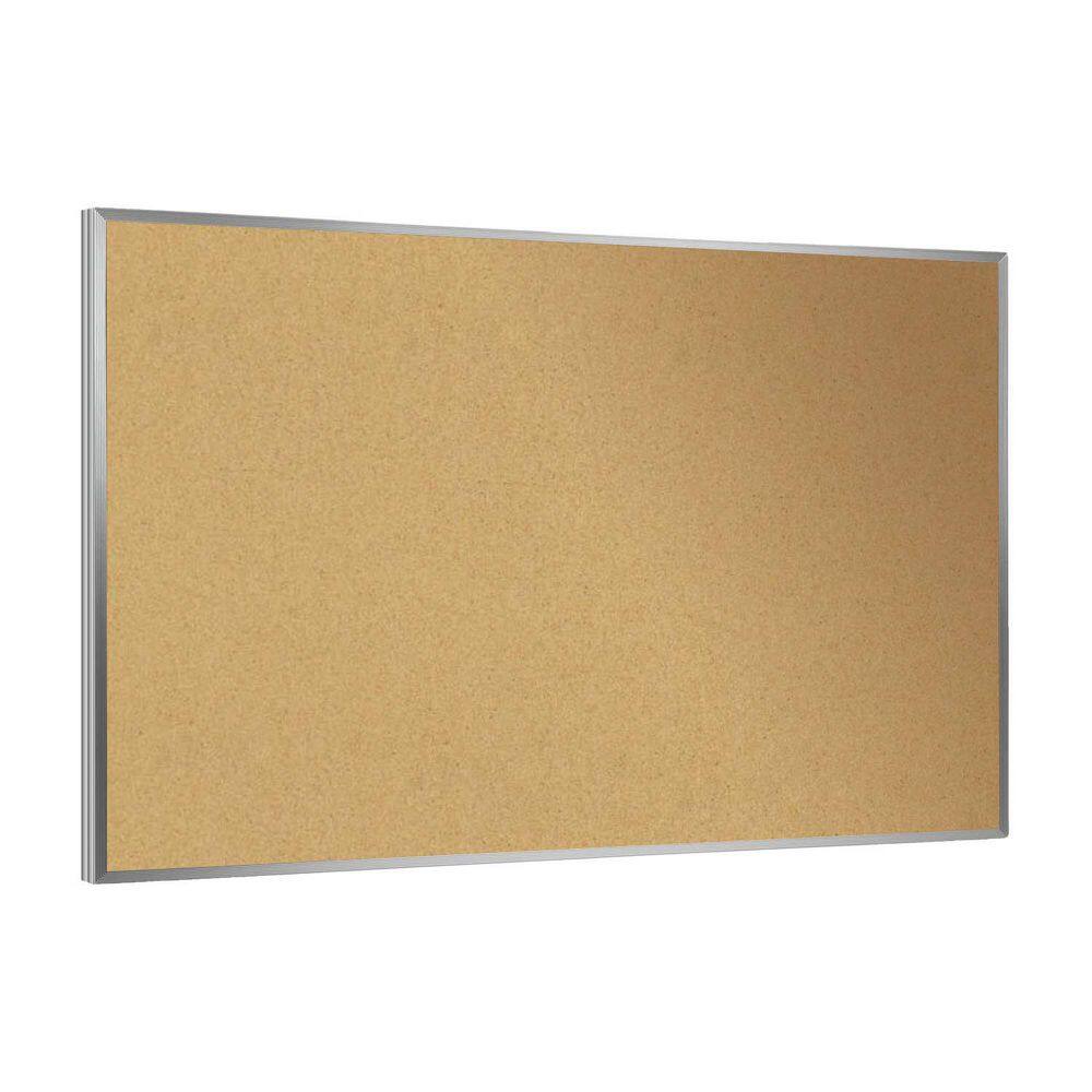 ghent Natural Cork 18 in. x 24 in. Bulletin Board with Aluminum Frame ...